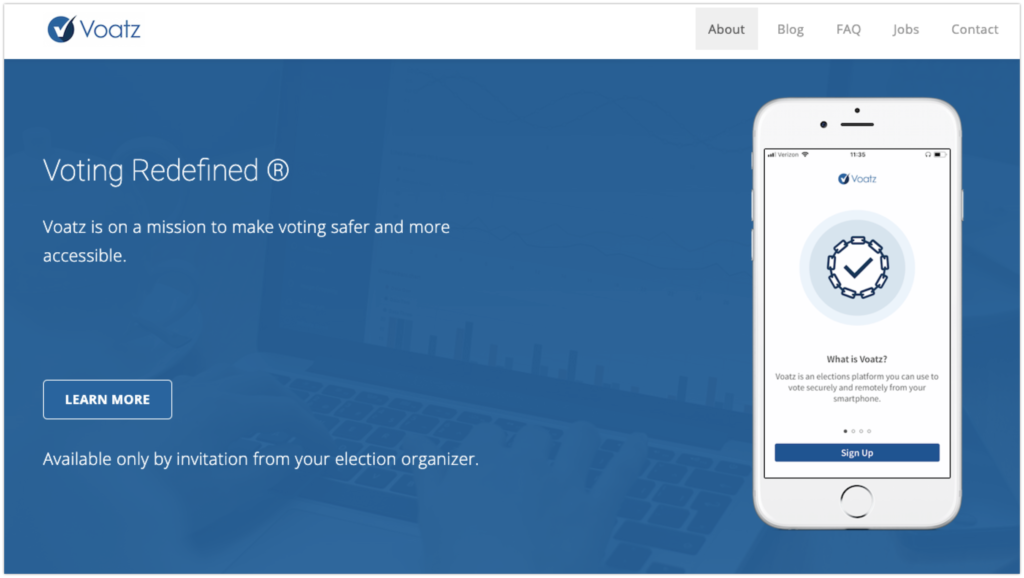 블록체인 기반 모바일 투표 '보아츠(Voatz)', 7백만 달러 투자 유치 - 와우테일